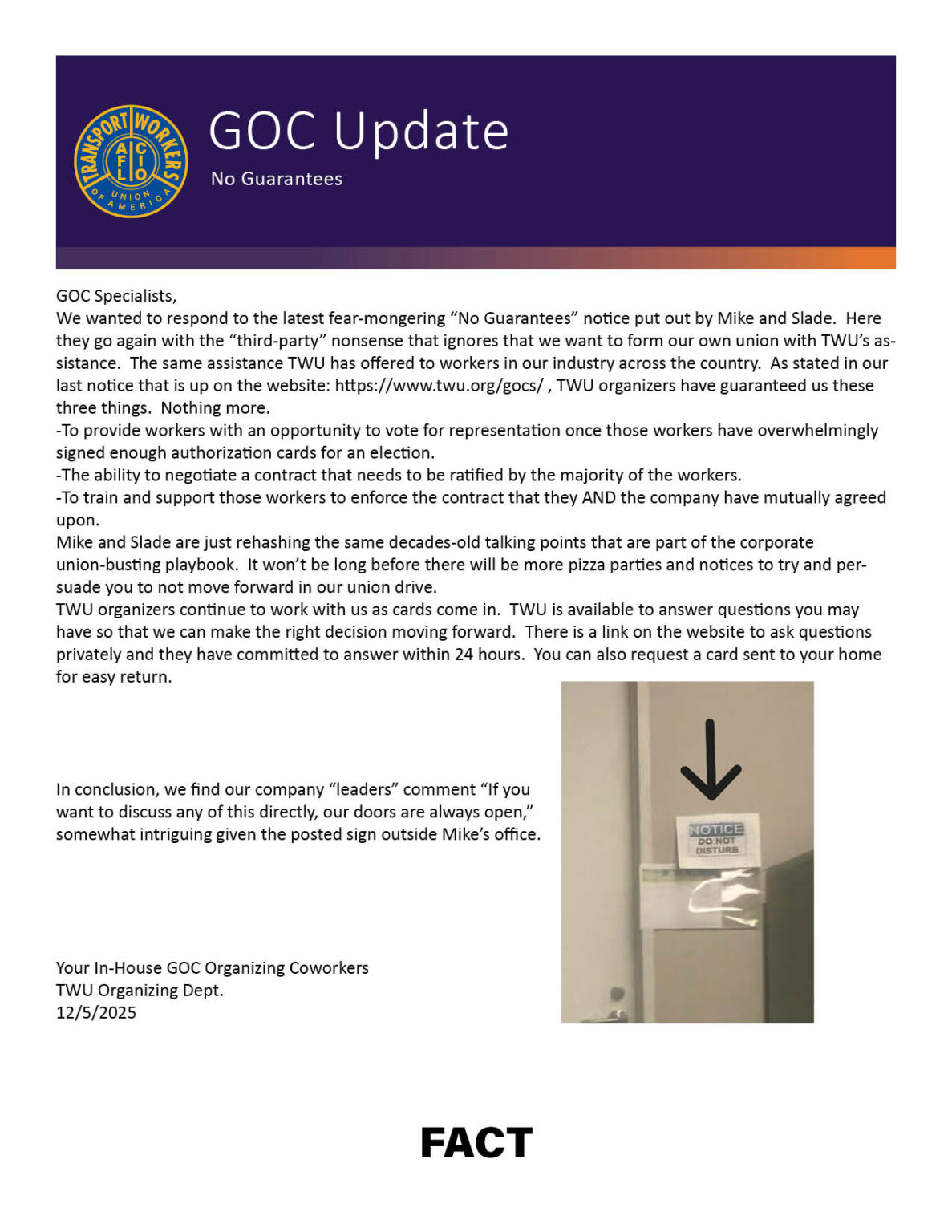 GOCS – Transport Workers Union