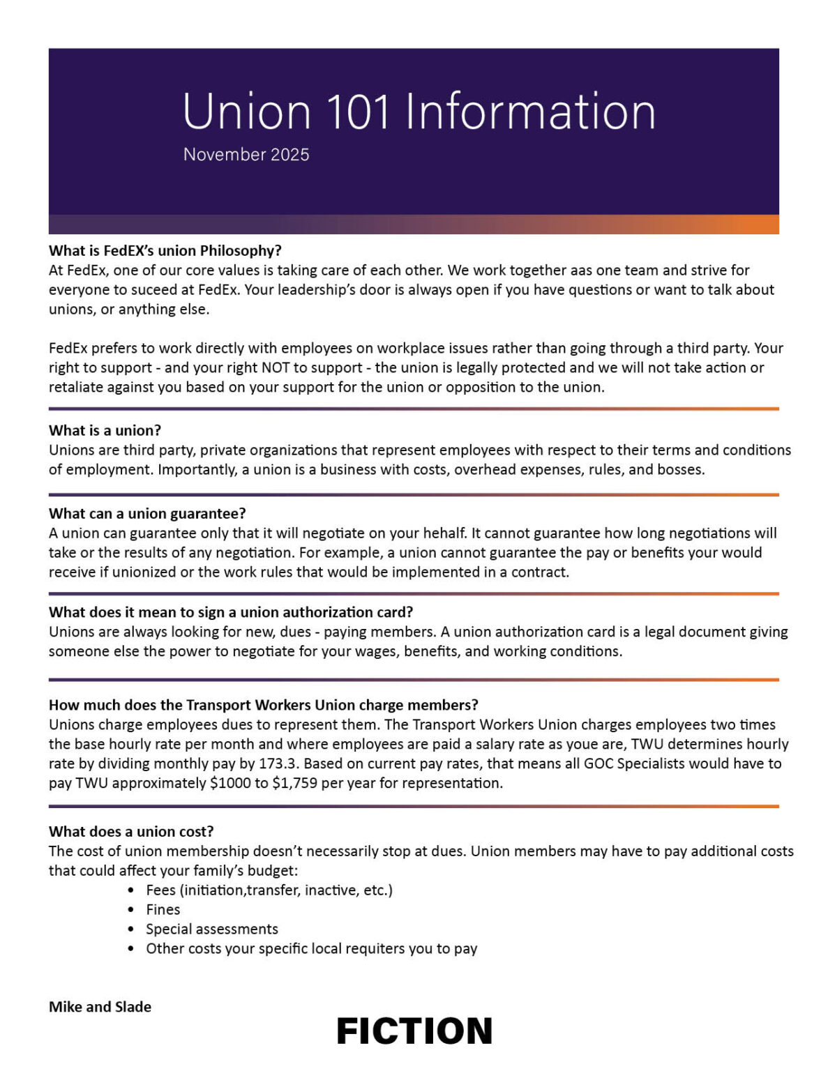 GOCS – Transport Workers Union